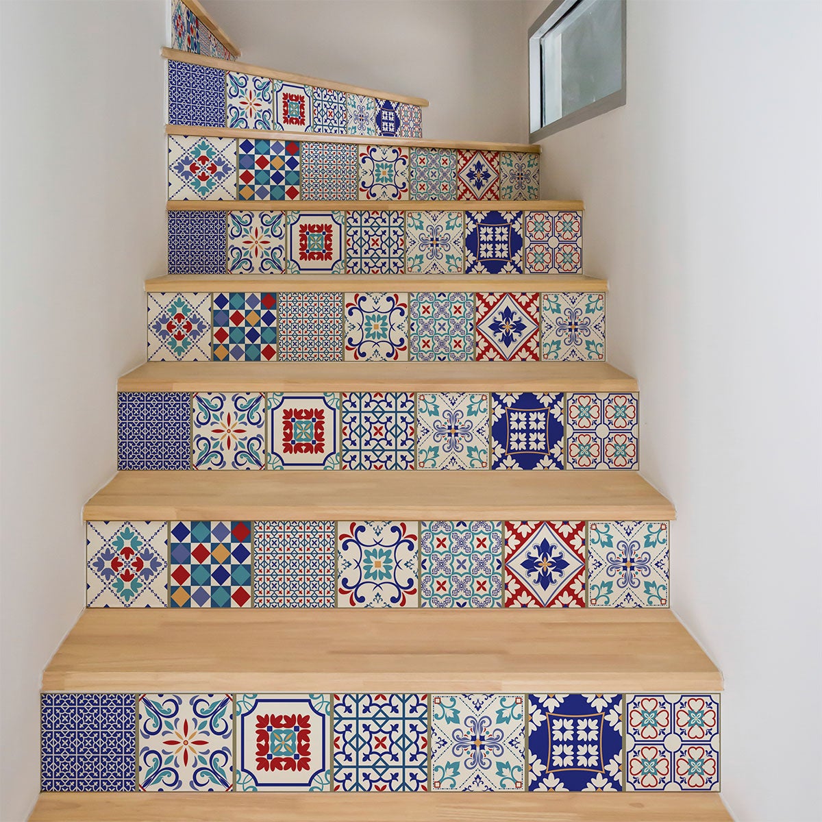 Vinilo escalera baldosas de cemento emigo x 2 - adhesivo de pared ...