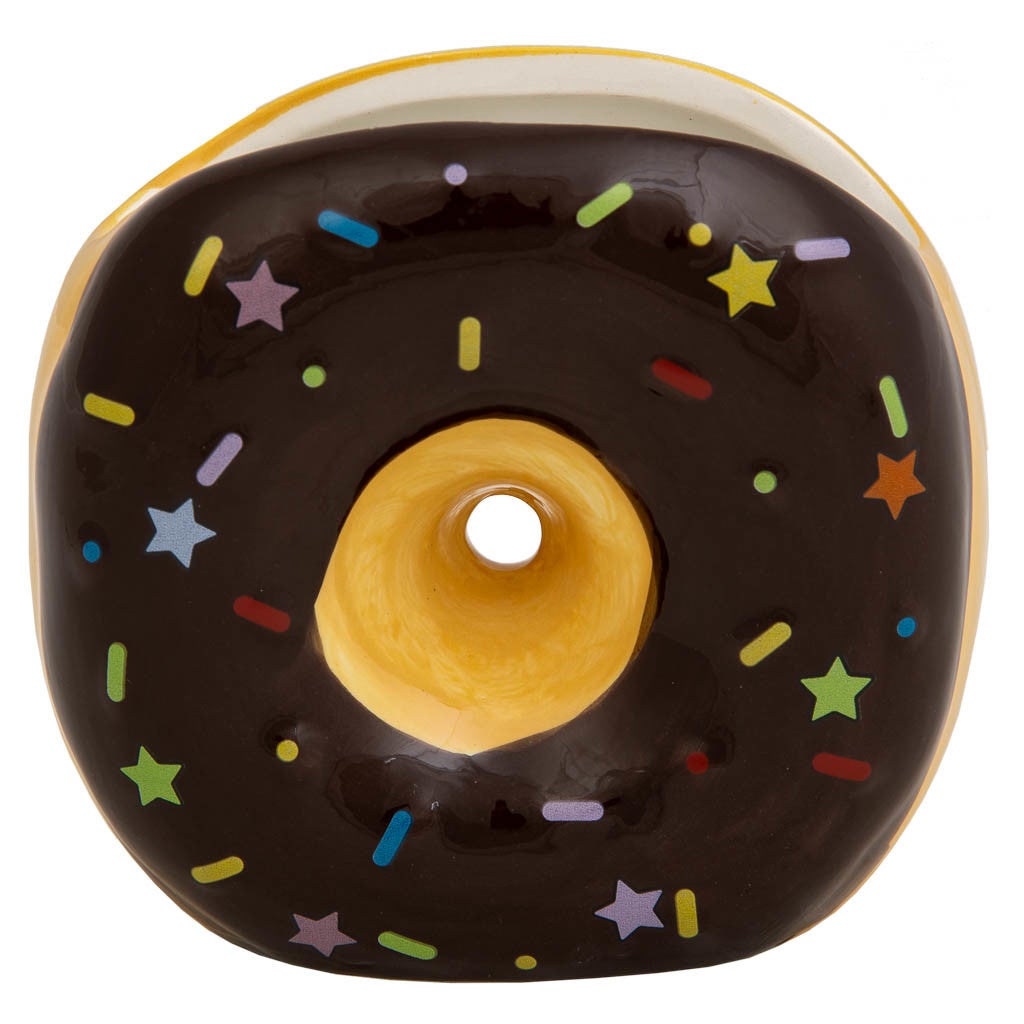 Porte-stylos donut en céramique marron 11x6,5x11h | Leroy Merlin