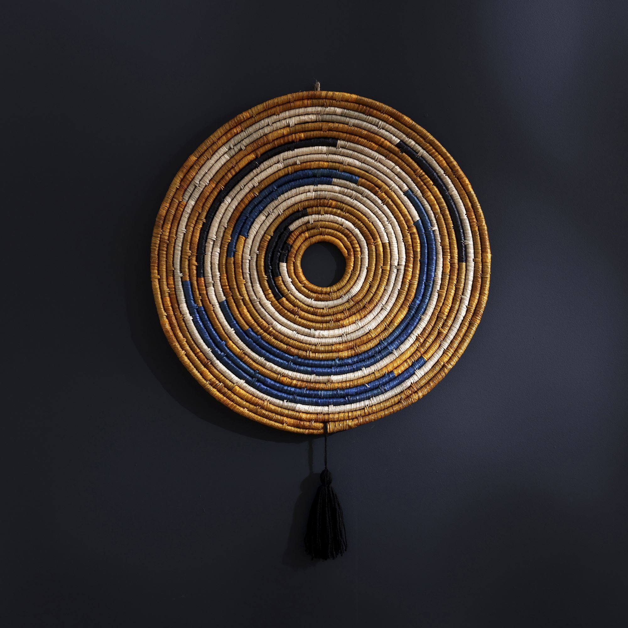 Objet décoration murale CHELETTE bleu en végétale | Leroy Merlin