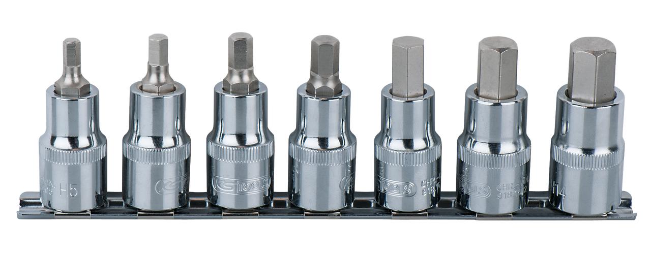KS TOOLS 1/2" Jeu de douilles tournevis 6 pans intérieur CHROMEplus, | Leroy Merlin