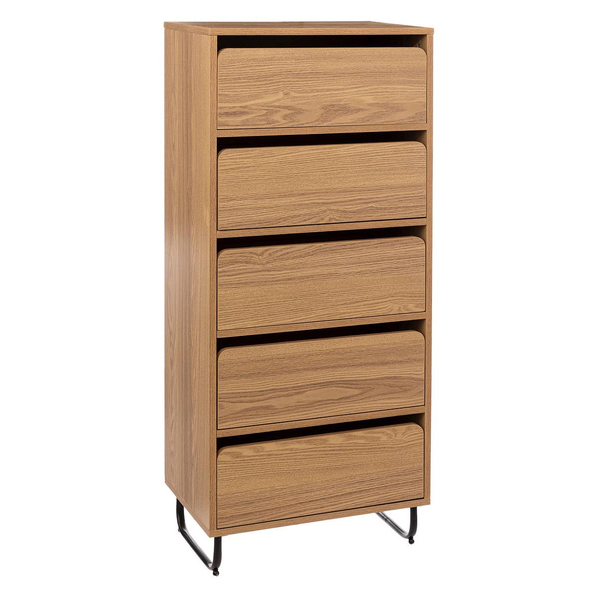 Commode 5 tiroirs Effet bois naturel Filo - 5 five simply smart | Leroy ...