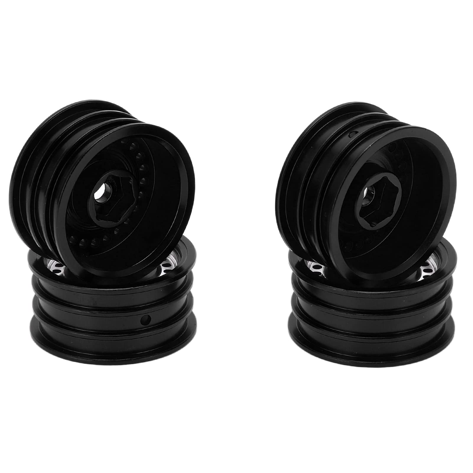 Lot de 4 moyeux de roue 24 trous en alliage d'aluminium pour voiture RC Axial SCX24 AXI90081 ...