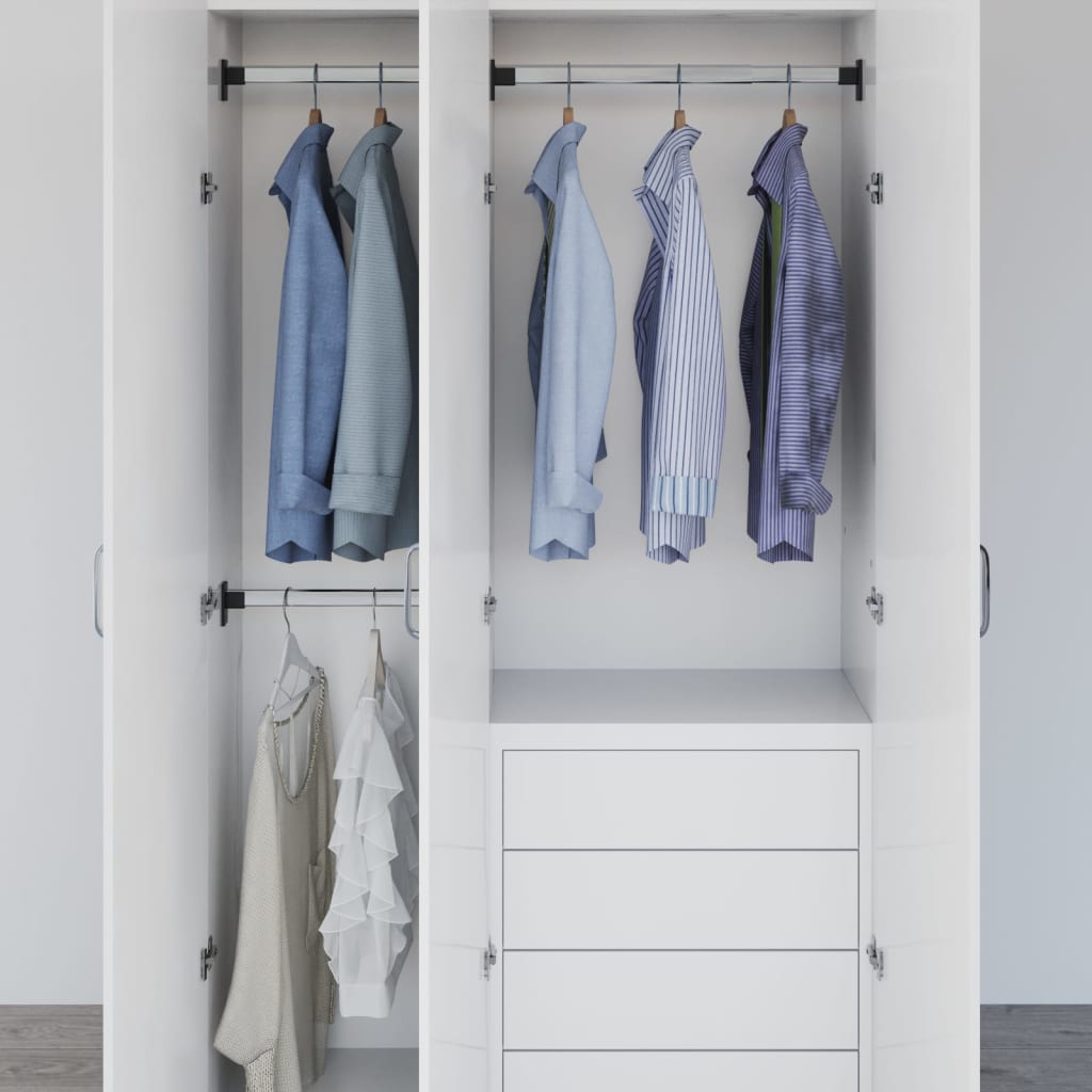 Rails de garde-robe télescopiques 2 pcs Argenté 58-100 cm | Leroy Merlin