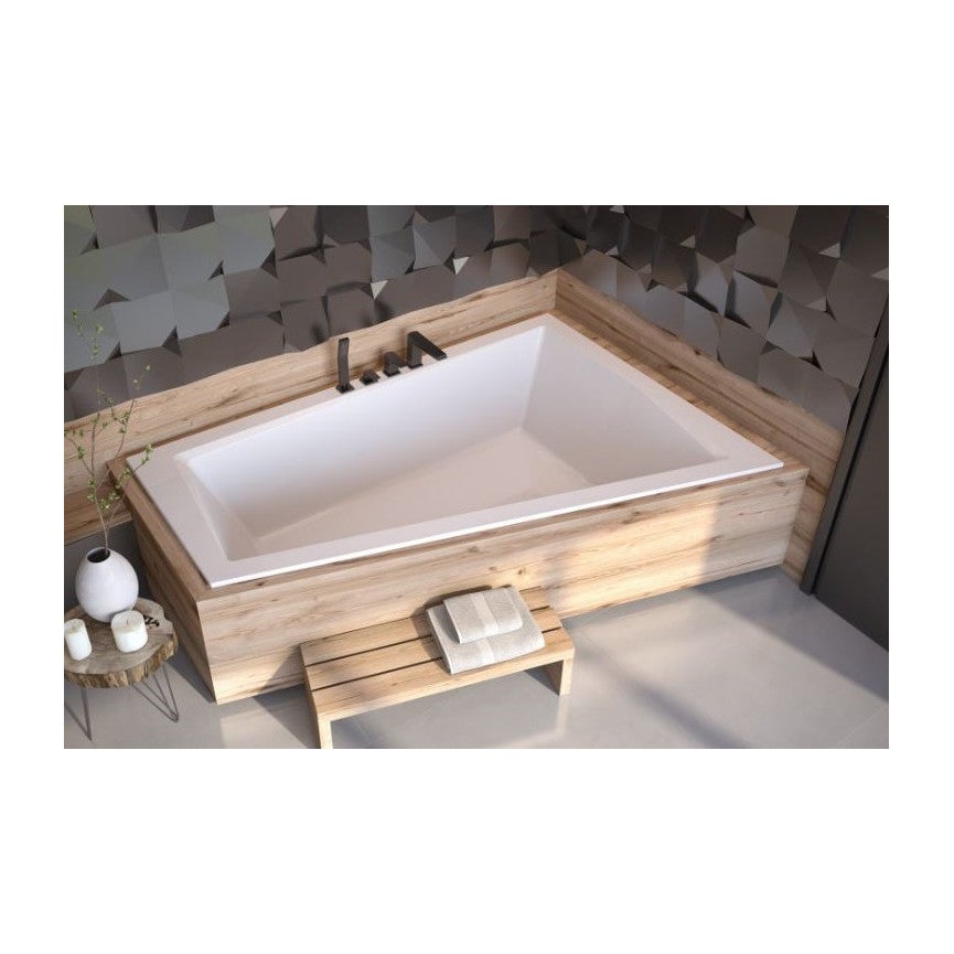 Baignoire d'angle asymétrique Droit Ultima Duo Ultra-slim - Dimensions ...