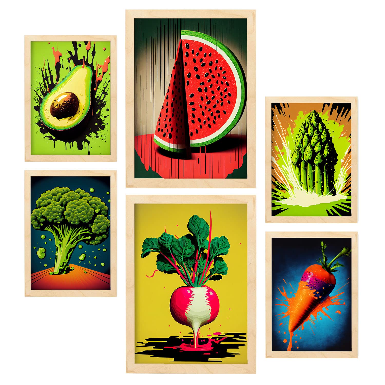 Nacnic Régime Équilibré Affiches Illustrations En Couleur De Fruits ...