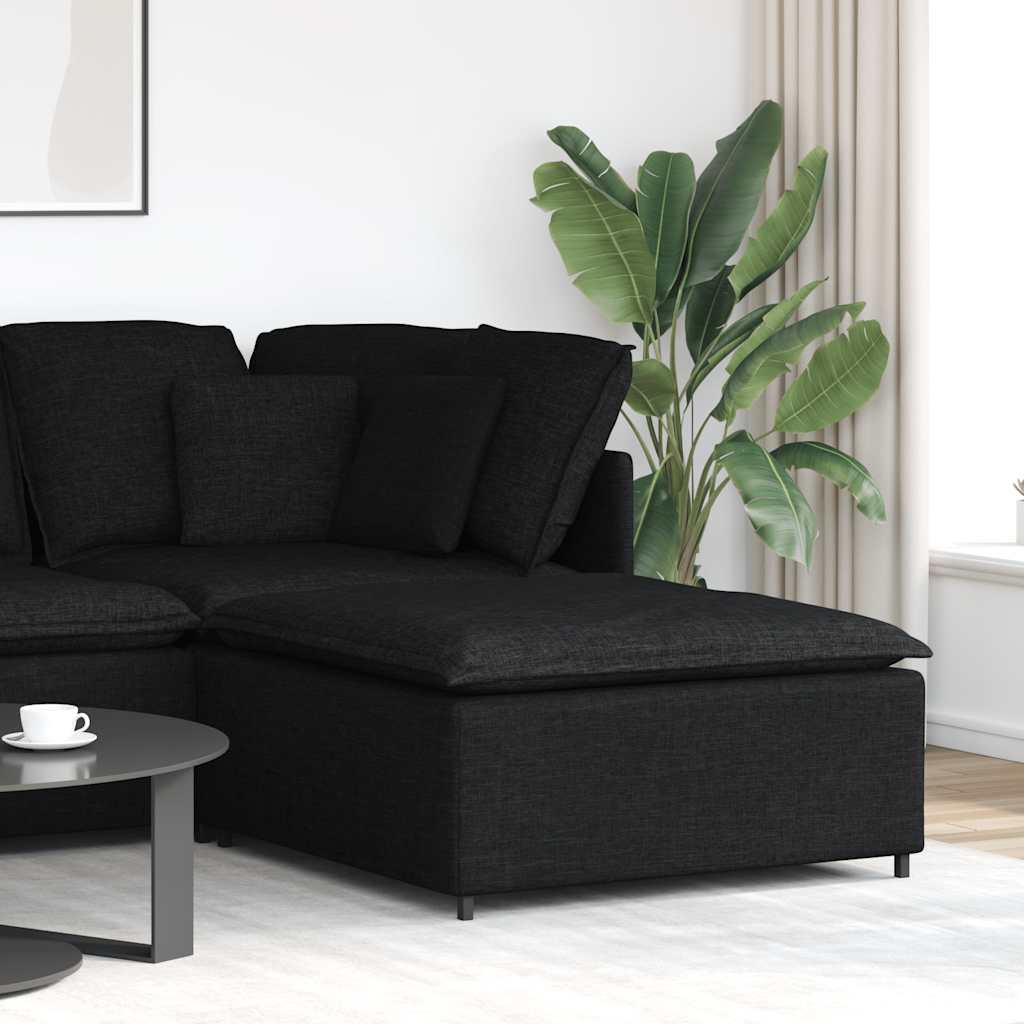 Maison Exclusive - Module de repose-pieds pour canapé modulaire Noir ...