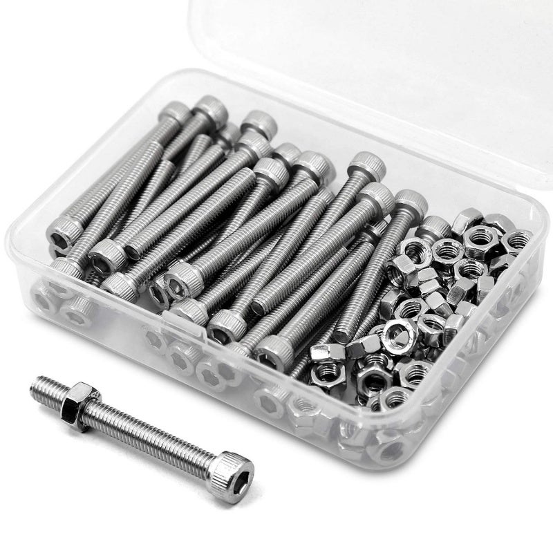 Kit de 40 vis et écrous M5 x 50 mm à tête creuse, en acier inoxydable ...