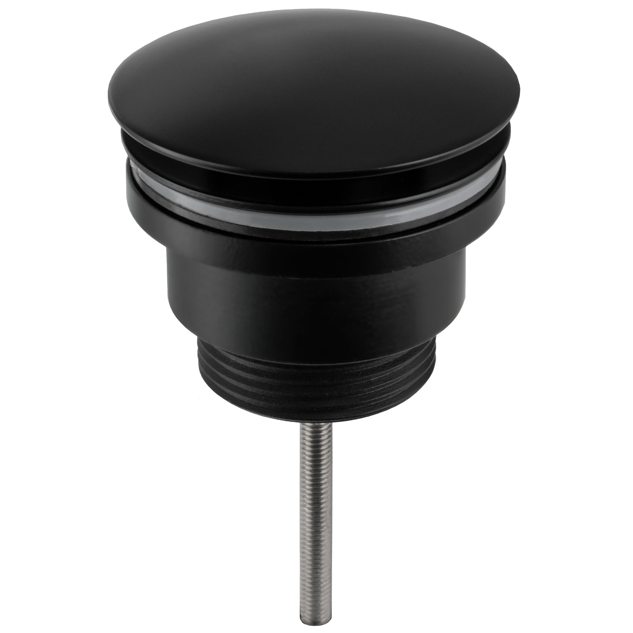 VALAZ Valvula click clack para lavabo o bide redondo negro mate | Leroy ...