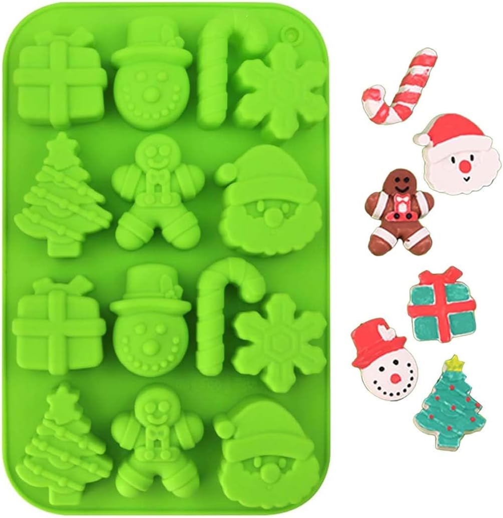 Moul En Silicone Pour Noël 14 Motifs: Sapin, Père Noël, Savon, Bougie ...