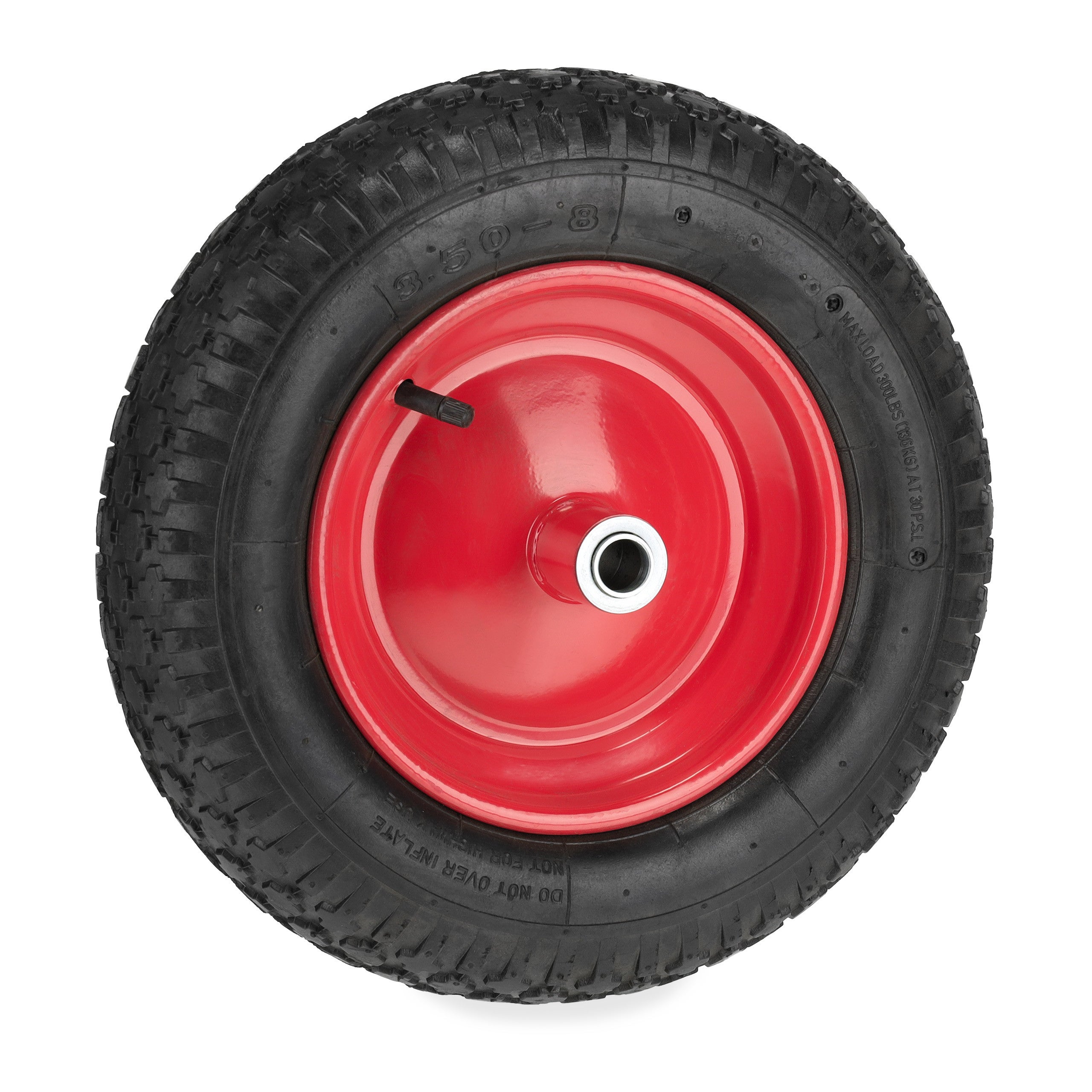 Relaxdays Roue de brouette 3.50-8, pneumatique, jante en acier, charge ...