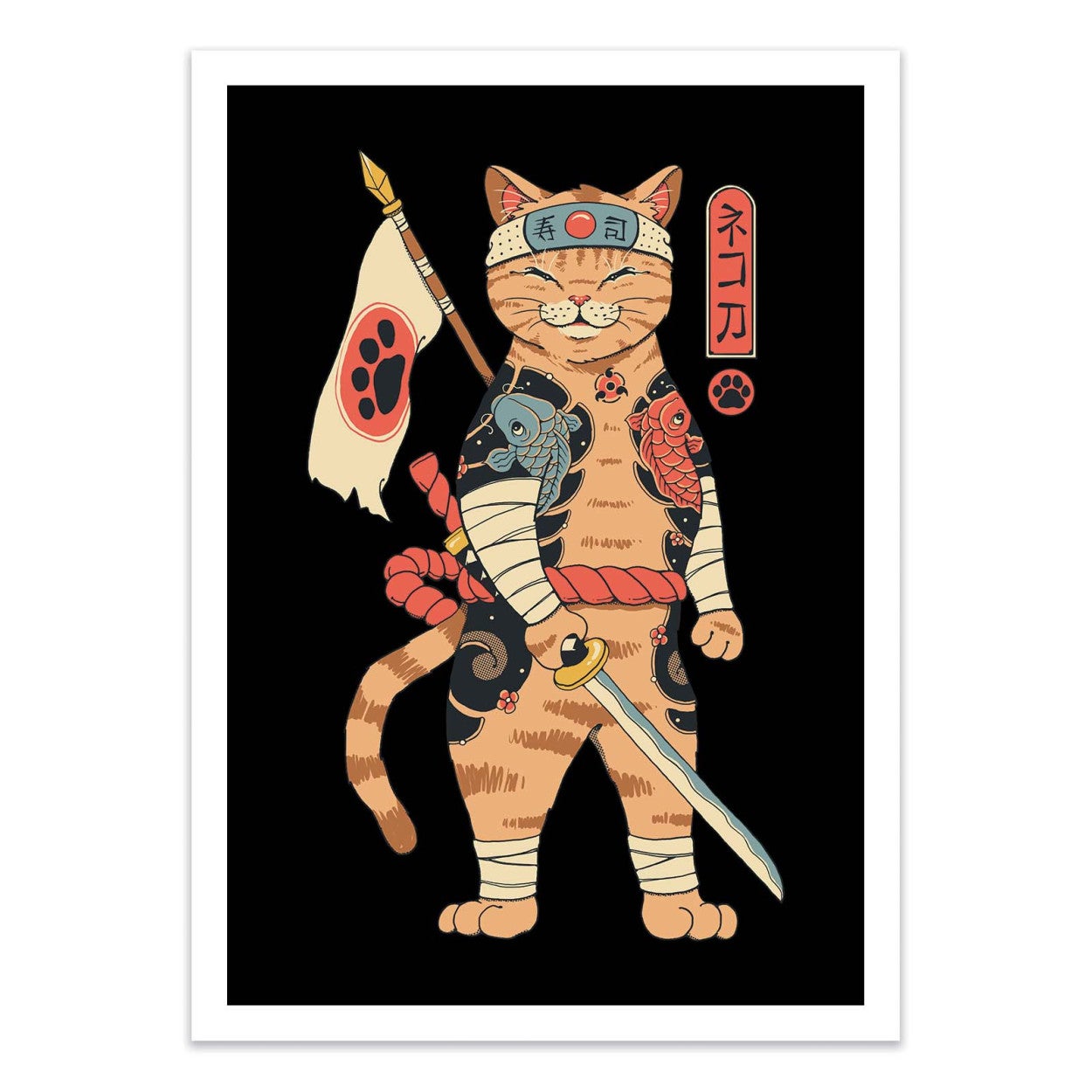 Affiche d’art 30 x 40 cm - Neko Shogun - Vincent Trinidad | Leroy Merlin