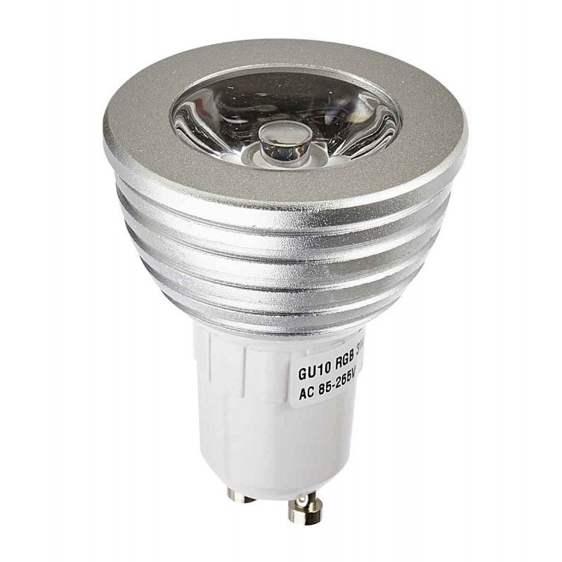 Bombilla de luz LED GU10 3W 30° - RGB | Leroy Merlin
