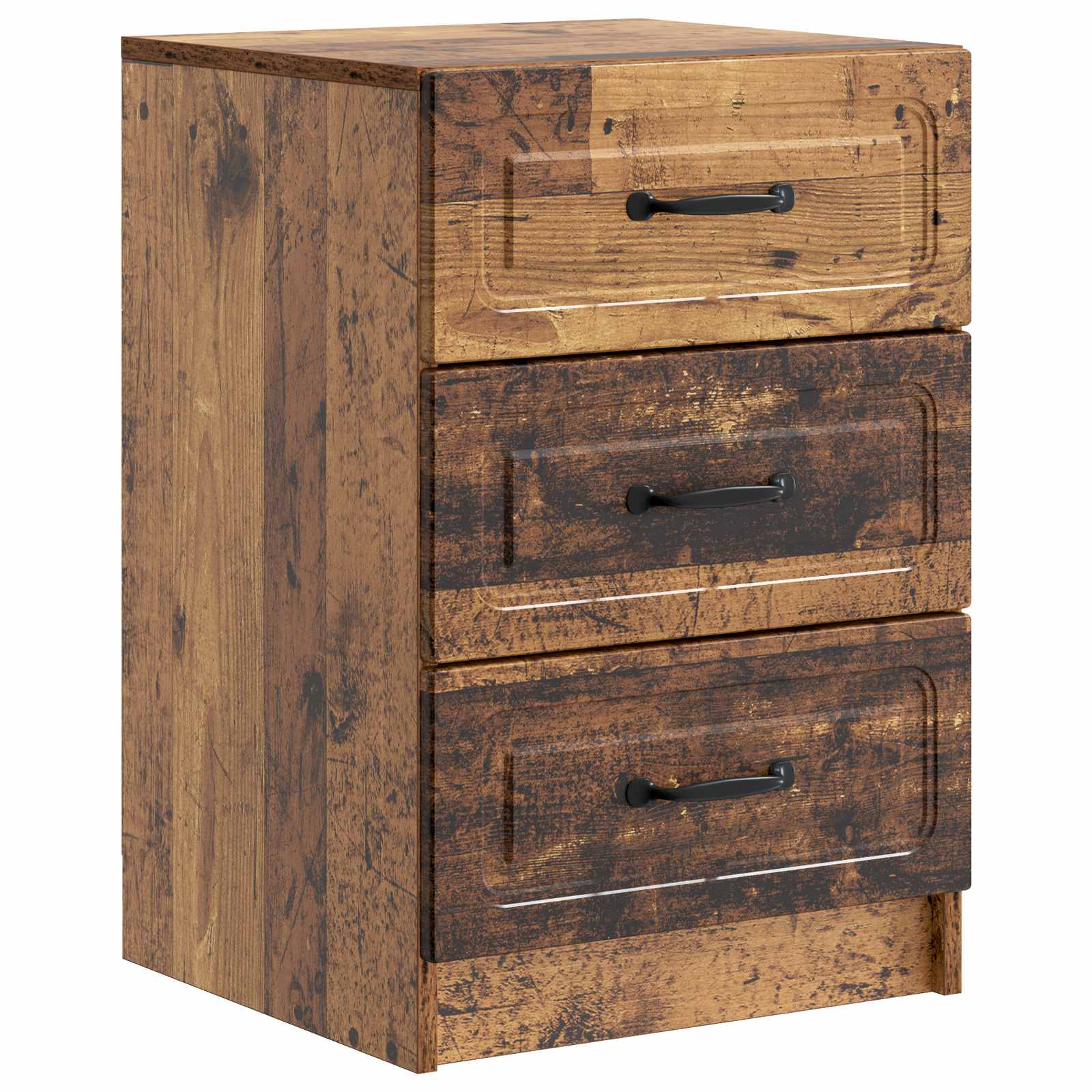 Armario de Noche con cajón Madera envejecida 43 x 41 x 63,5 cm | Leroy ...