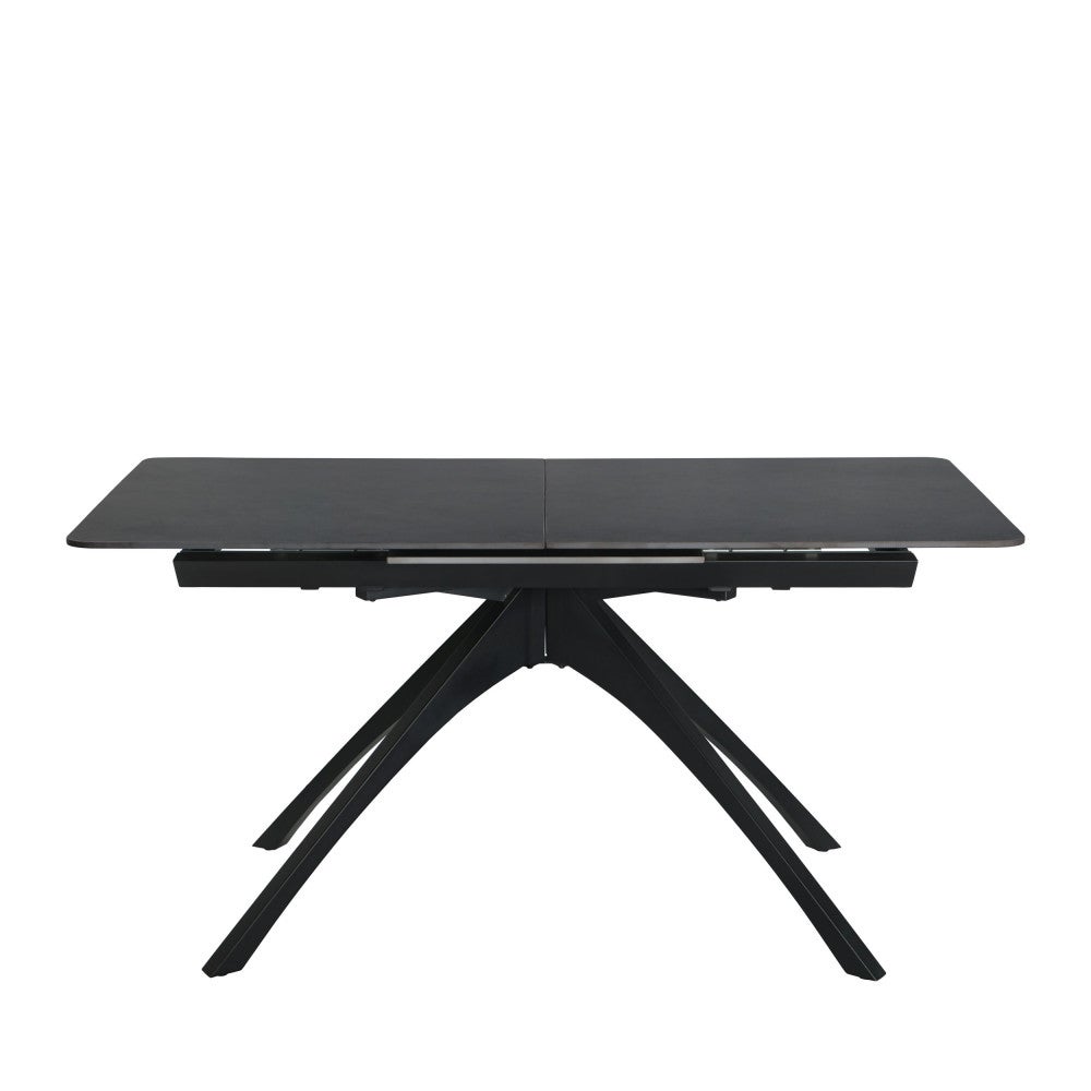 Table à manger extensible 6 à 8 personnes en céramique et métal 150 ...