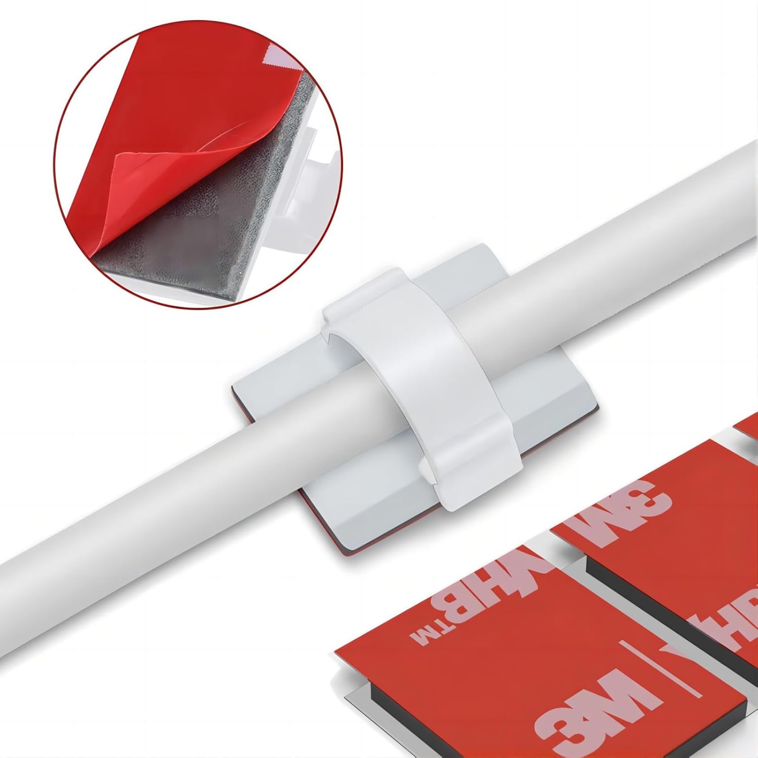 100PCS Clips Câble Adhésif 3M Résistants, Organisateur de Câbles ...