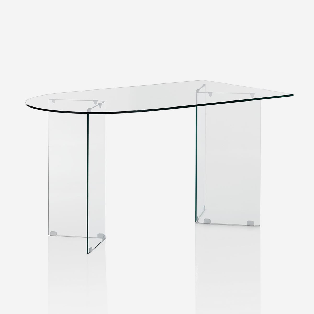 Bureau en verre transparent Dakar 130 | Leroy Merlin