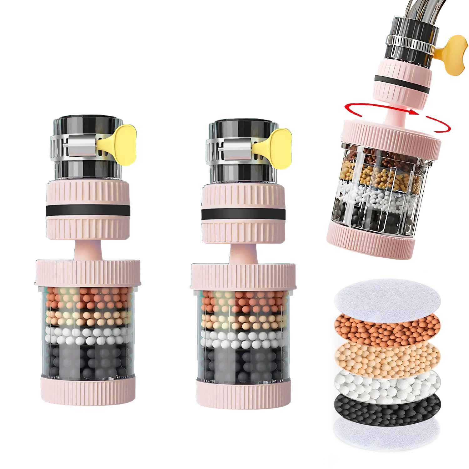 Filtro de agua universal para grifo, purificador de agua giratorio de ...