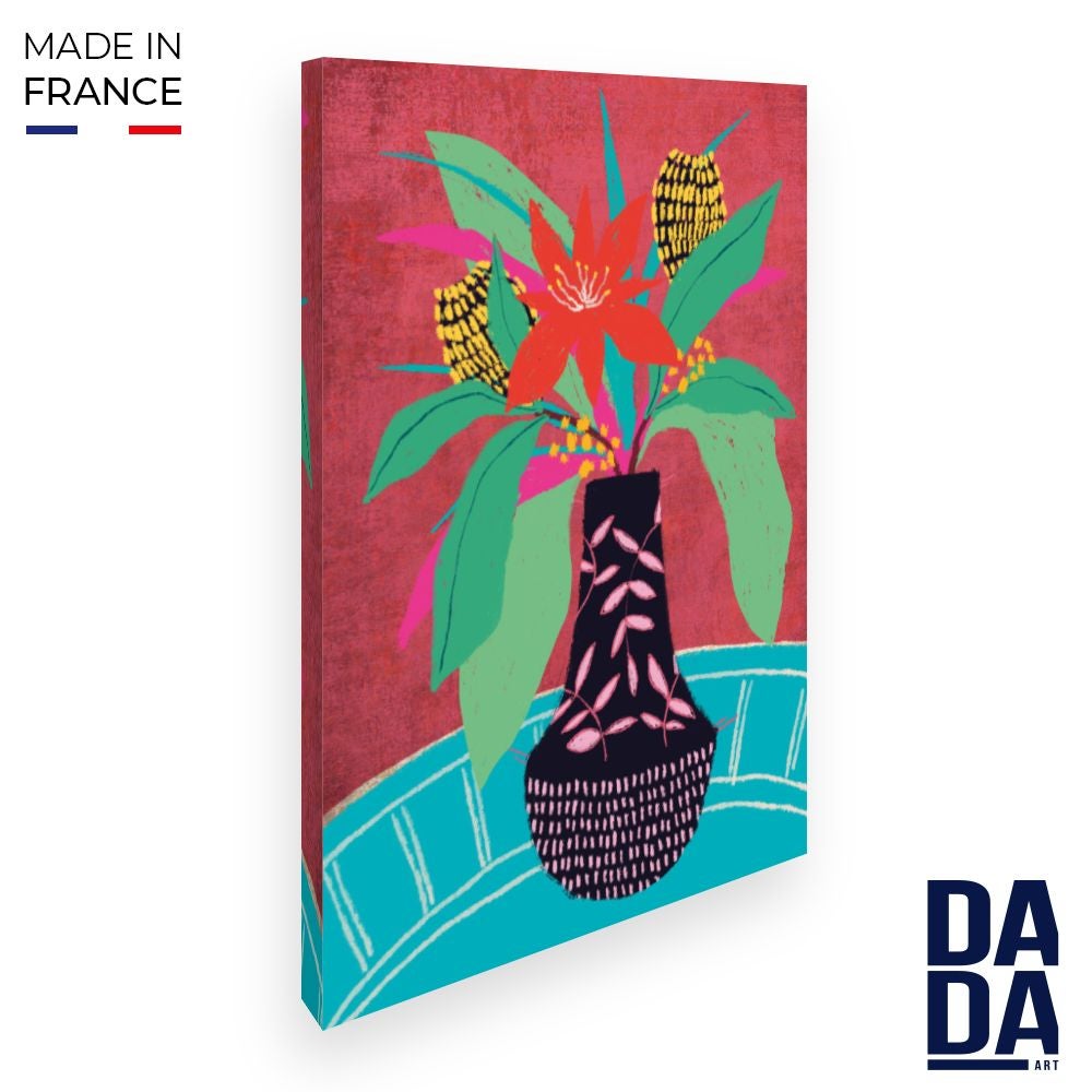 Toile Vase fleuri / 100x140cm / Fabriqué en France / DADA ART | Leroy ...