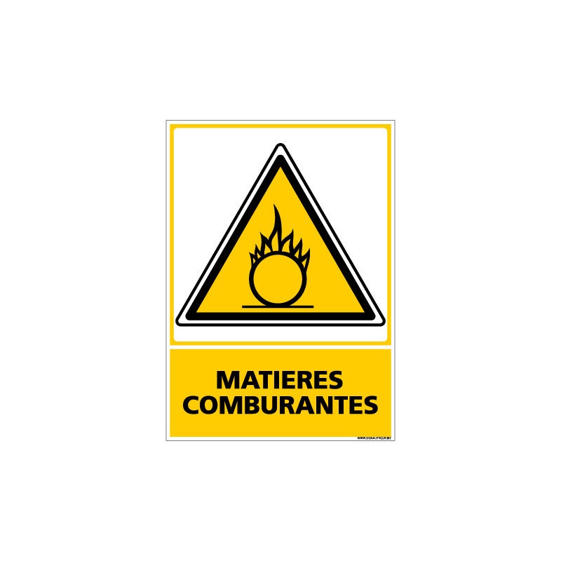 Panneau MATIERES COMBURANTES (C0646) 300 x 420 mm Matière PVC | Leroy ...