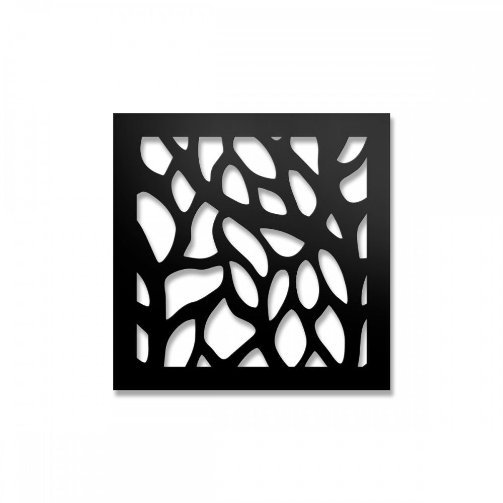 HOJAS - Panel PVC Perforado - Sombrilla NEGRO 98x98 cm Espesor 1cm ...