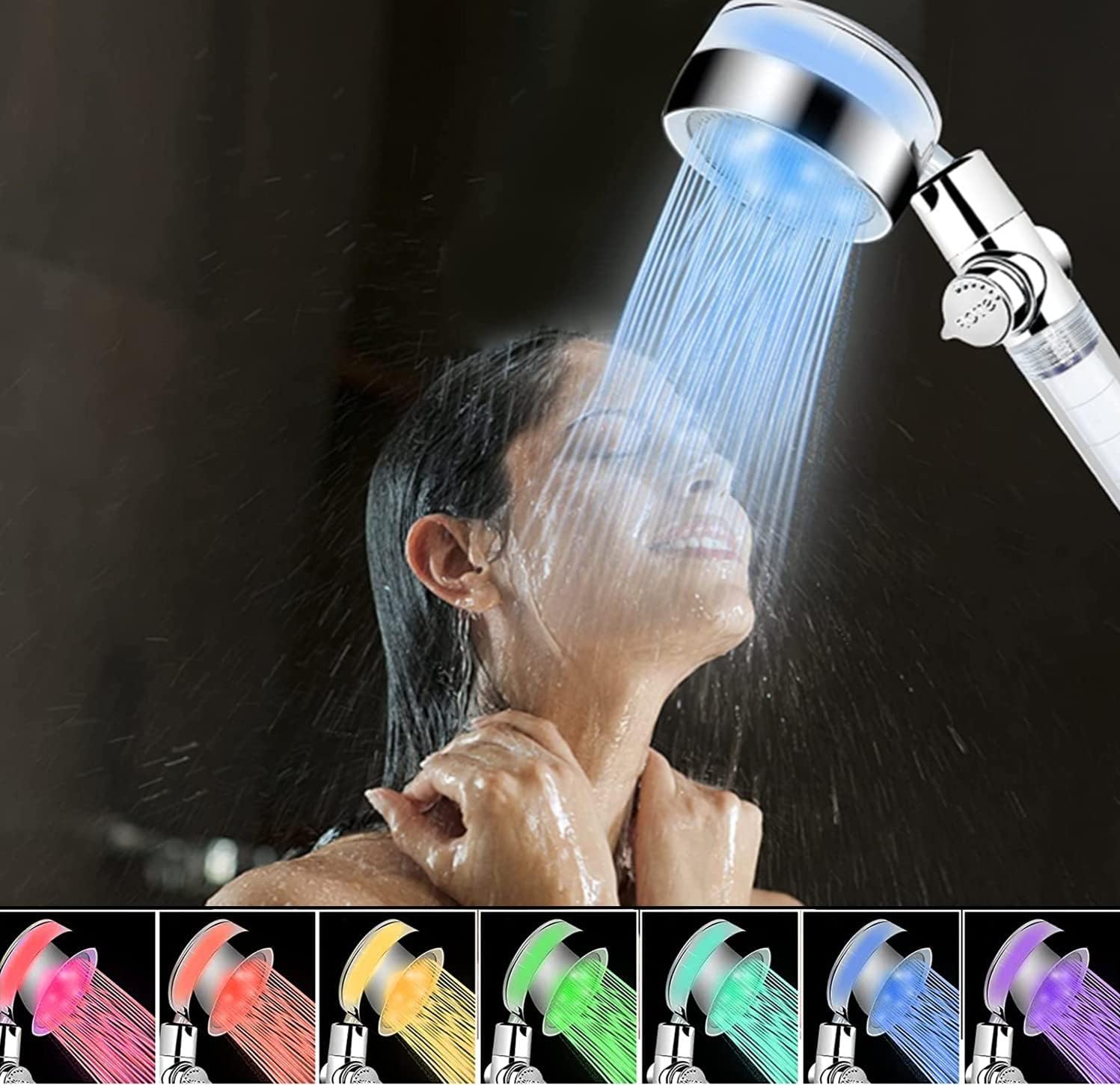 Pommeau de Douche LED, Douchette LED avec Filtre, Pommeau de Douche ...