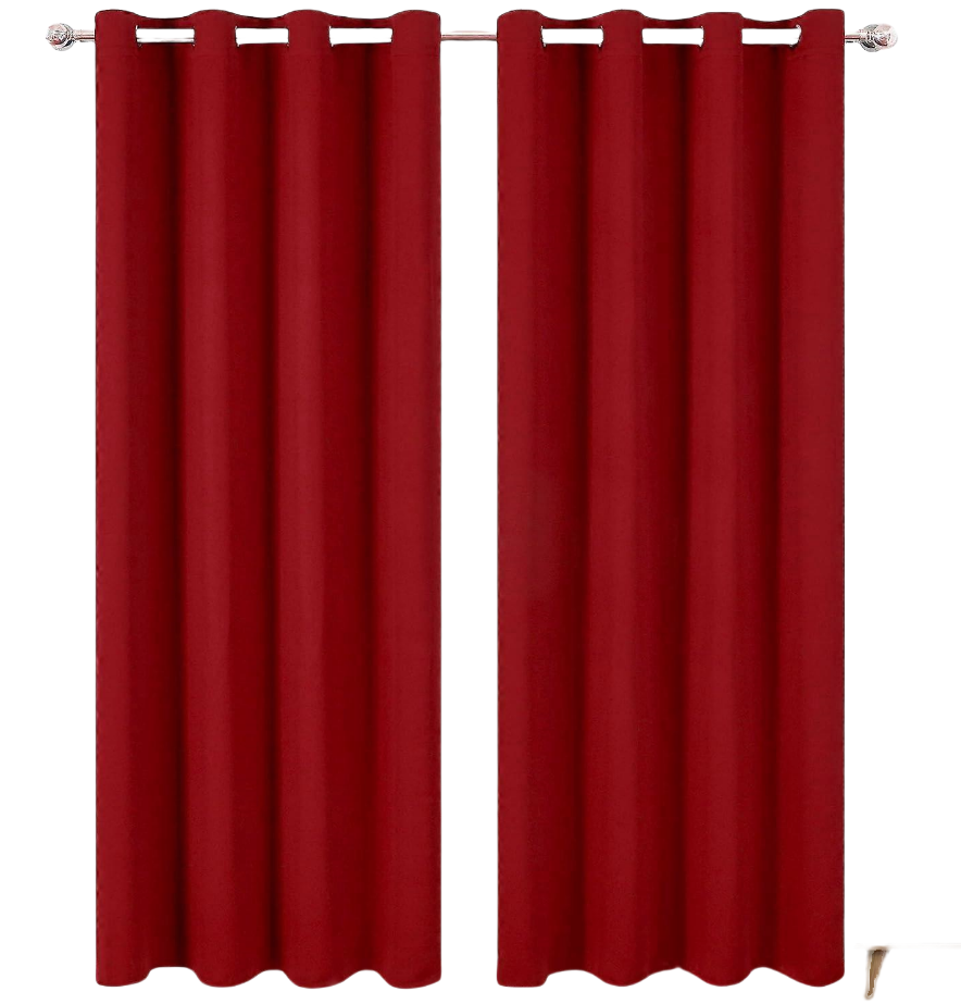 Rideaux rouges 52 x 84 pouces de long/Ensemble de 2 rideaux occultants ...