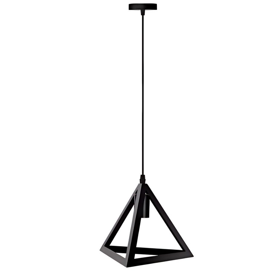 Pendente Triângulo em Ferro Preto, Base E27, Décoration d'Art pour ...