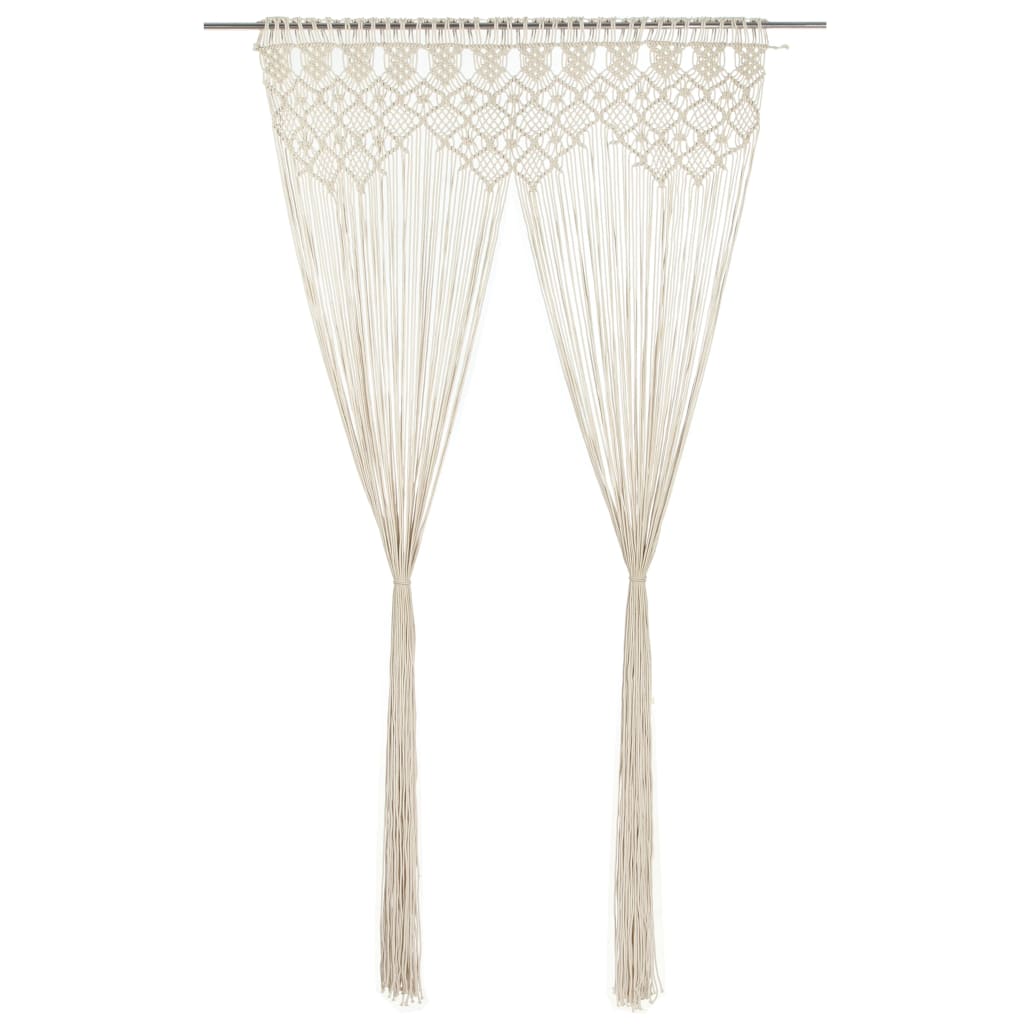 Cortina de macramé algodón 140x240 cm - COMFORTXL | Leroy Merlin