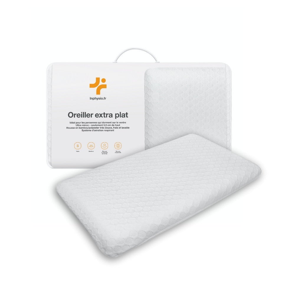Oreiller EXTRA PLAT pour Personnes qui Dorment sur le Ventre S ...