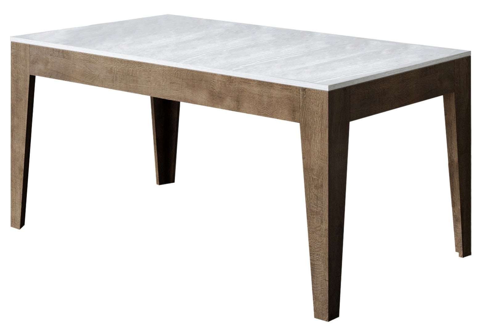 Table rectangulaire extensible 160-220cm noyer et blanc Mixa | Leroy Merlin