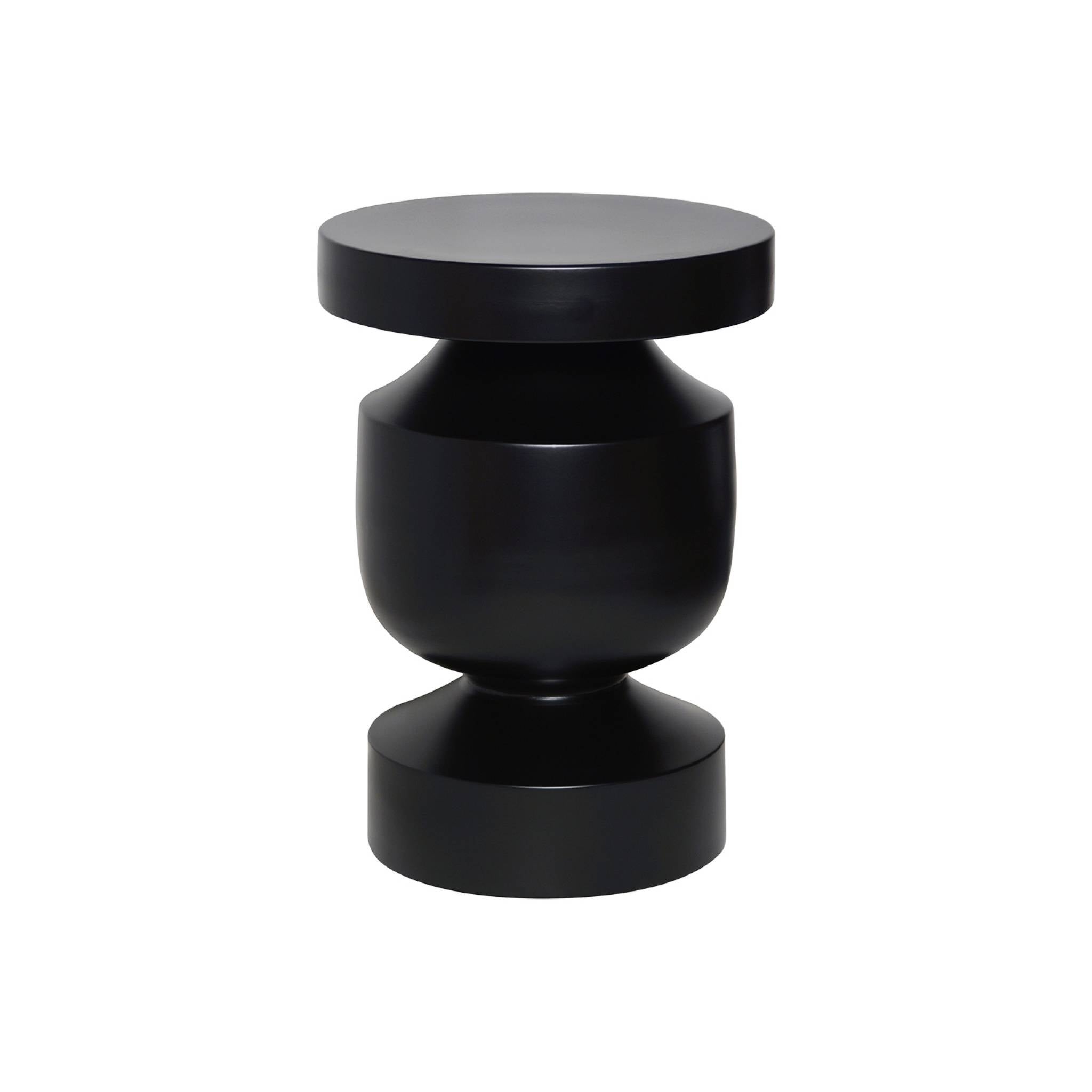 Table d'appoint. bout de canapé. table de chevet en métal coloris noir ...