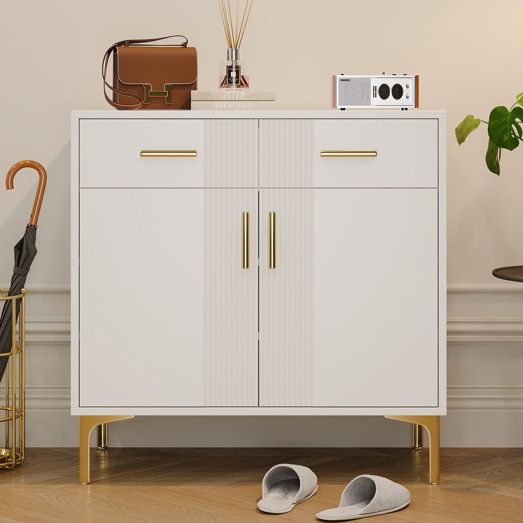 Cómoda Moderna con 2 Puertas y 2 Cajones – Mueble Elegante con ...