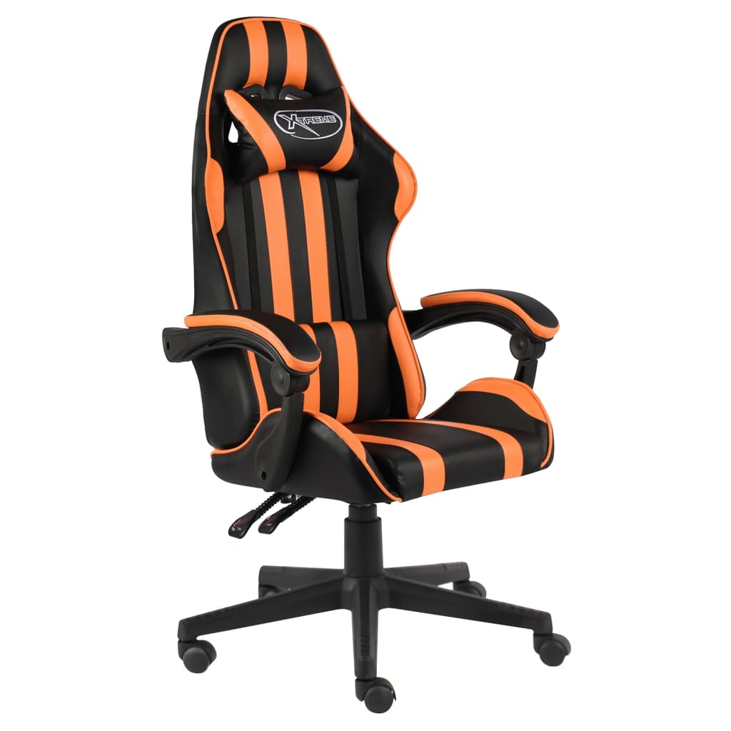 Silla gaming de cuero sintético negro y naranja - COMFORTXL | Leroy Merlin