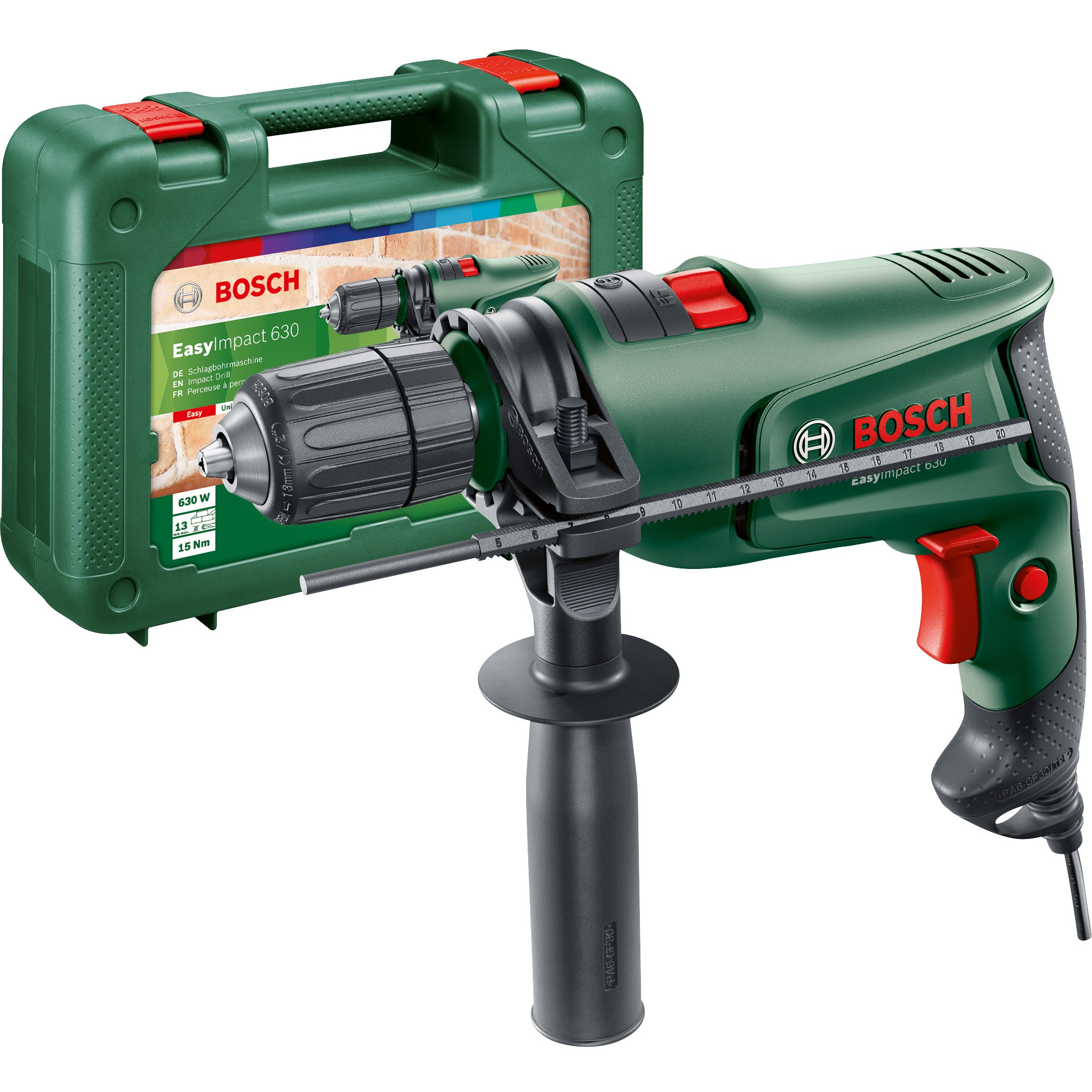PERCEUSE BOSCH-V 630W MM.13 KIT EASY IMPACT 630 | Bricoman