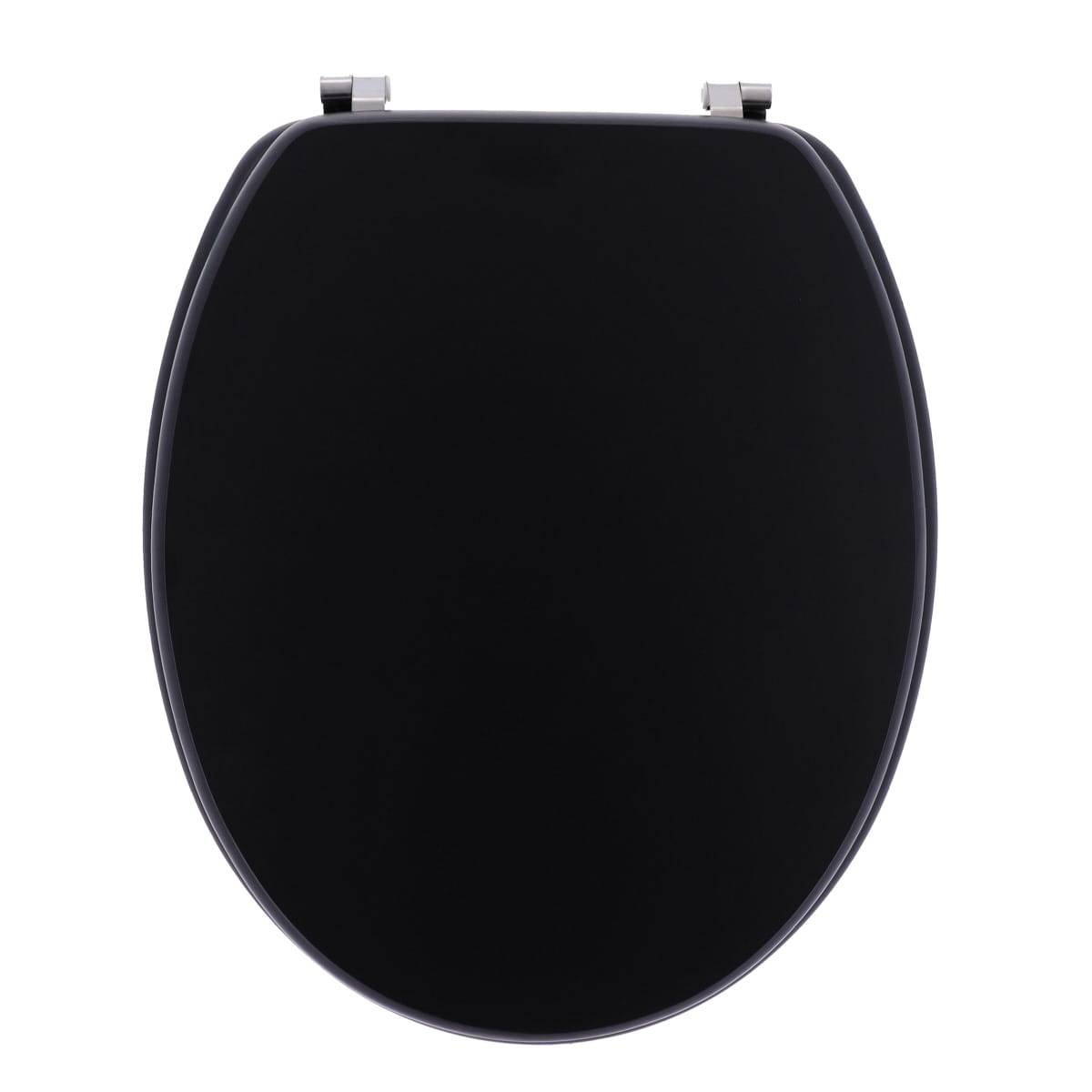 ABATTANT WC MDF 18 POUCES ATTACHES ACIER INOXYDABLE - NOIR - Tendance ...