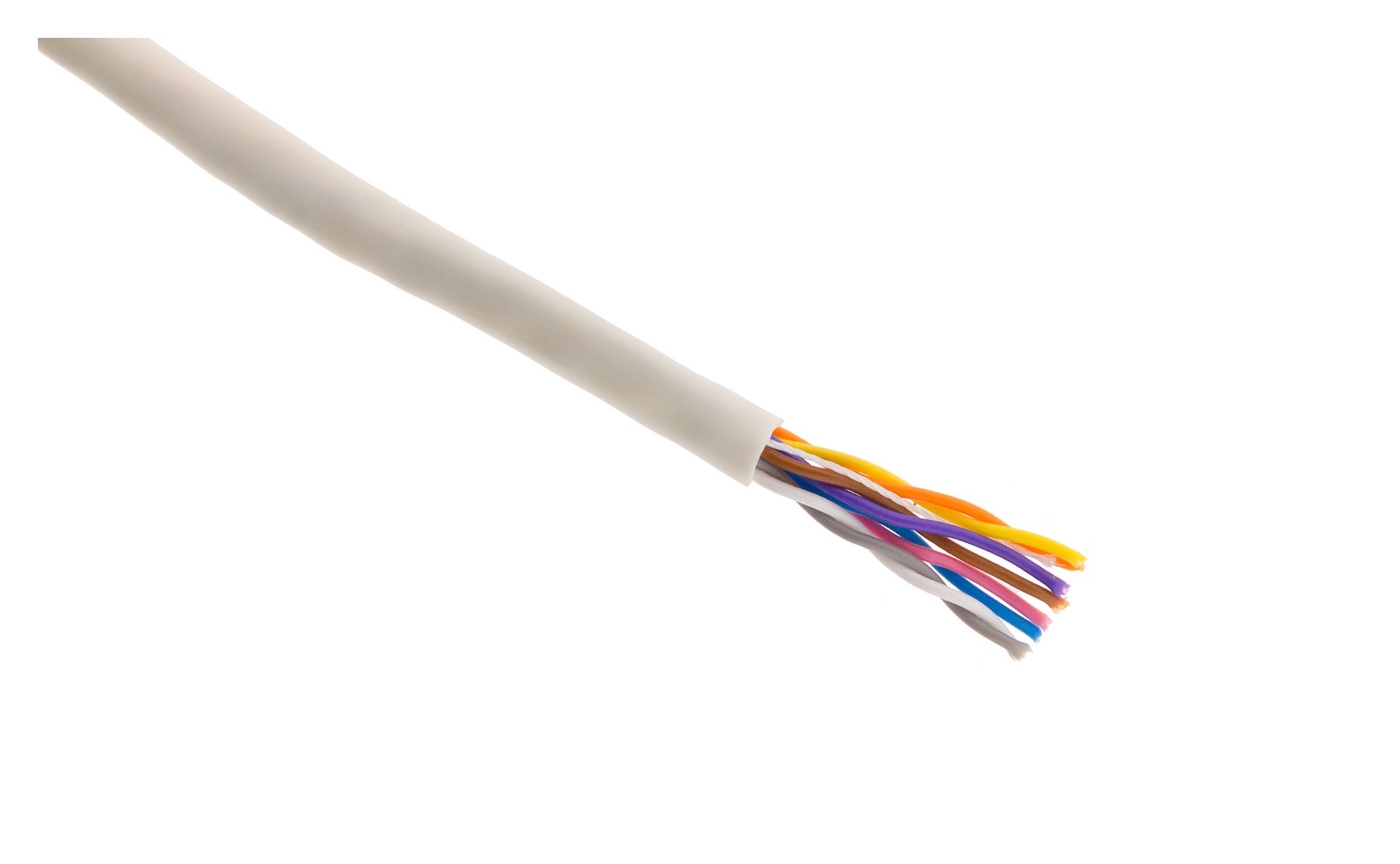 Cable de teléfono / timbre SYT S298 4 pares 0,6mm² 5m - Marfil ...