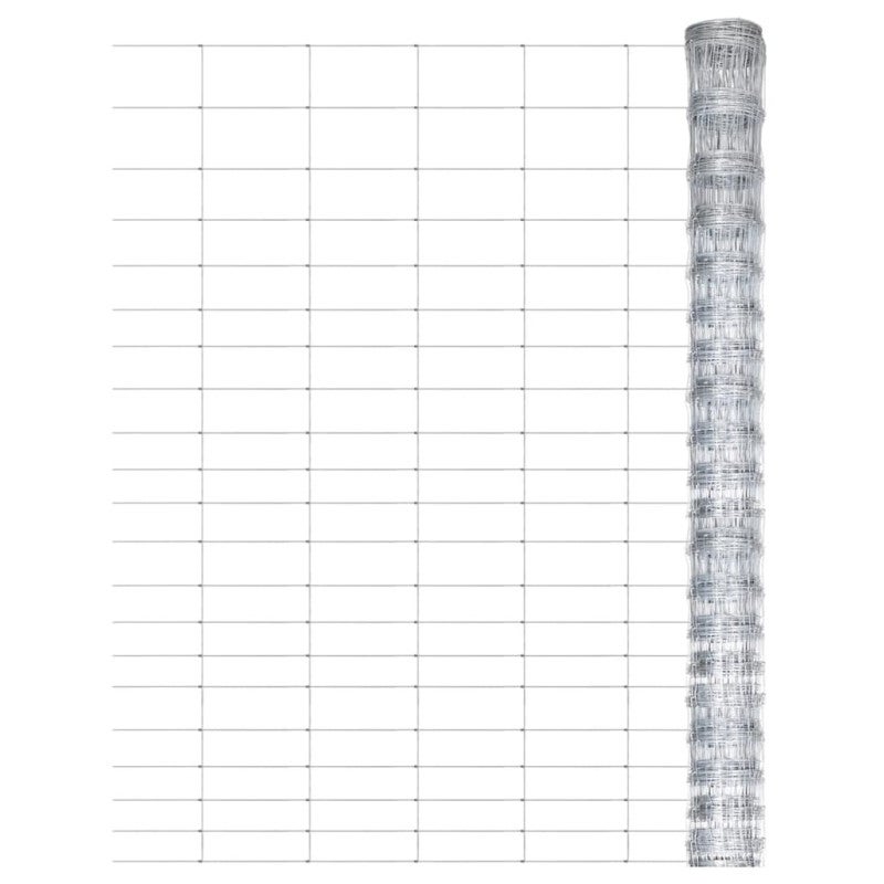 Clôture de jardin Acier galvanisé 50x1,25 m Argenté | Leroy Merlin