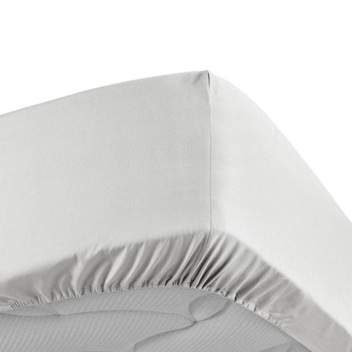 Drap Housse "Percaline" 90x190cm White | Leroy Merlin