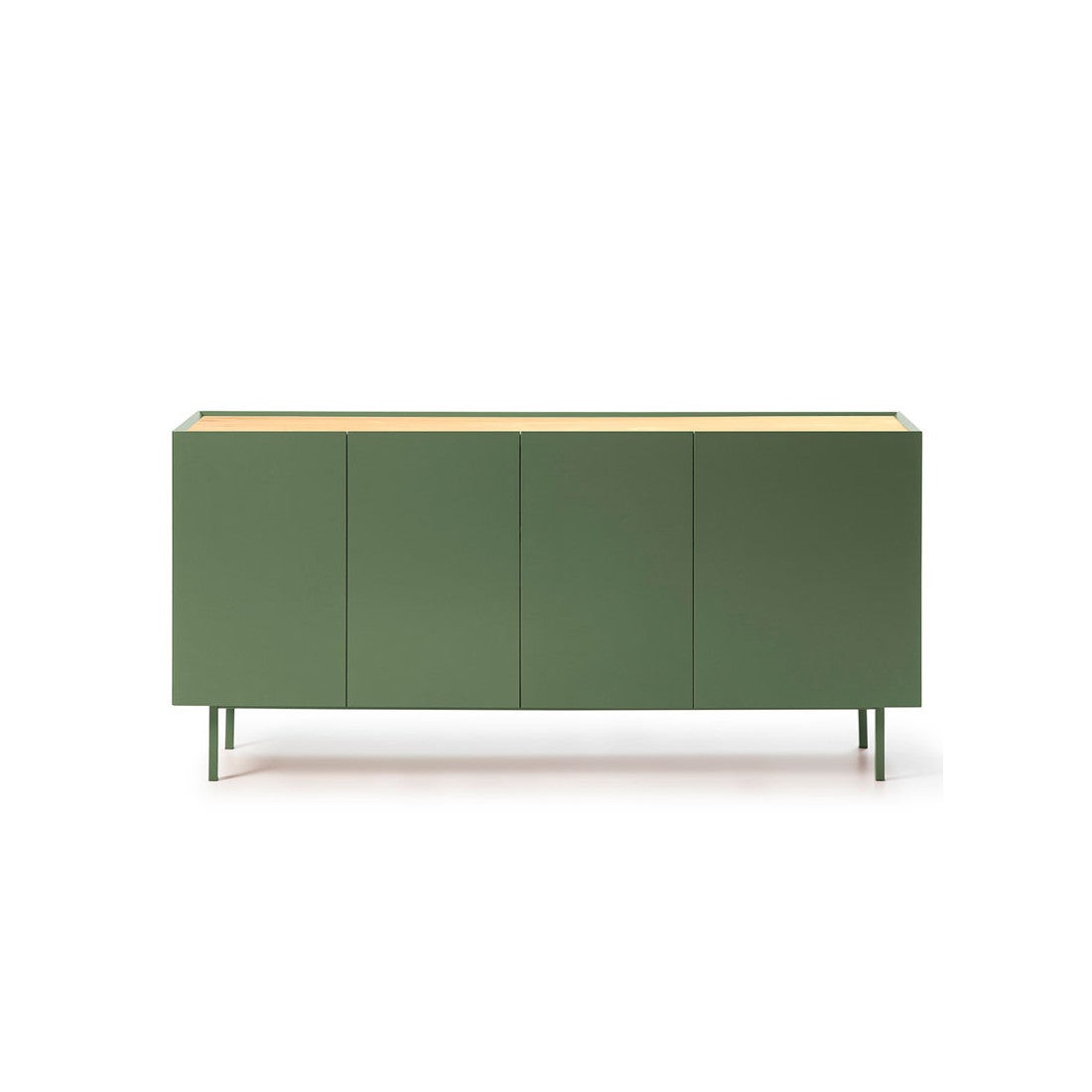 Buffet 4 portes 3 tiroirs Vert/Chêne - TEULAT ARISTA | Leroy Merlin