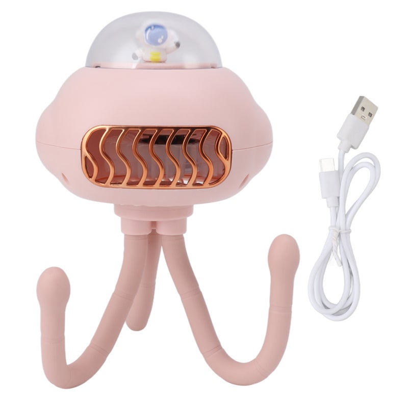 Ventilador portátil de mano sin aspas, recargable por USB, tipo pulpo ...