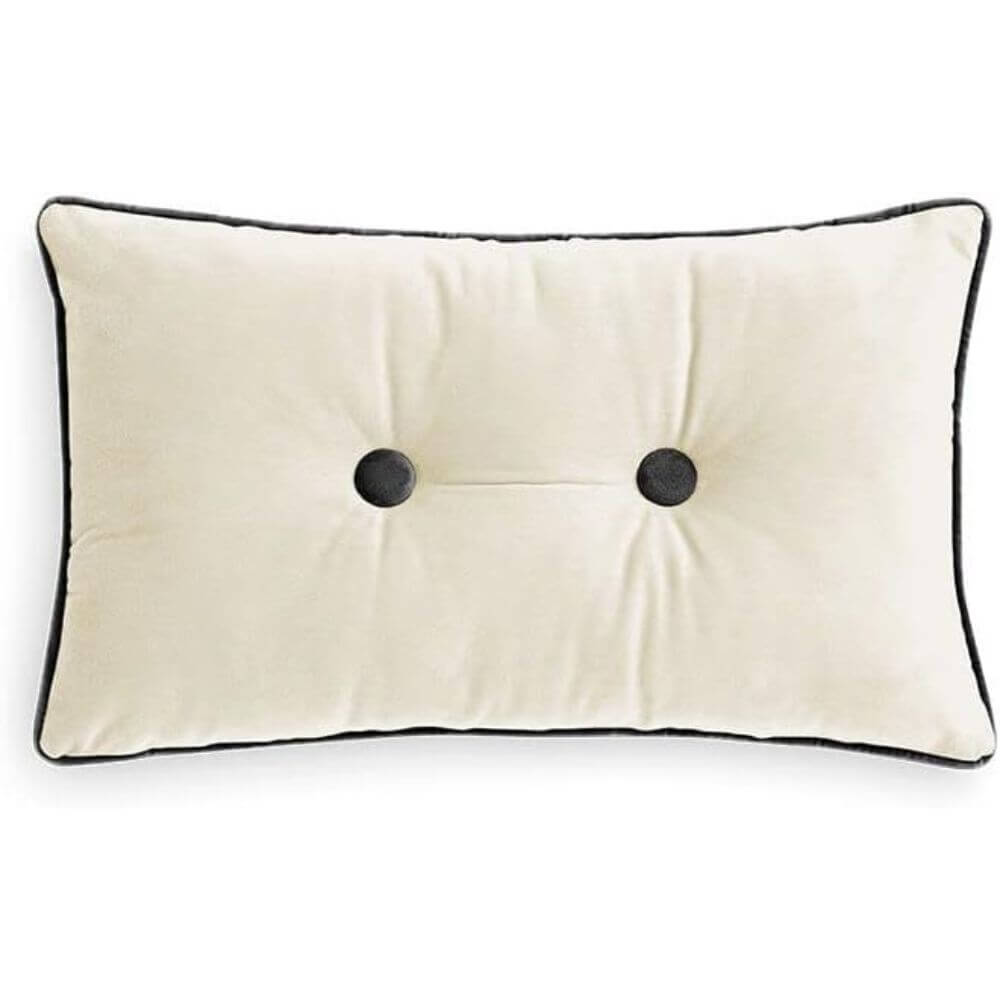 Manterol Capitone Cojin Reversible (Beige/Negro) de Terciopelo | Leroy ...