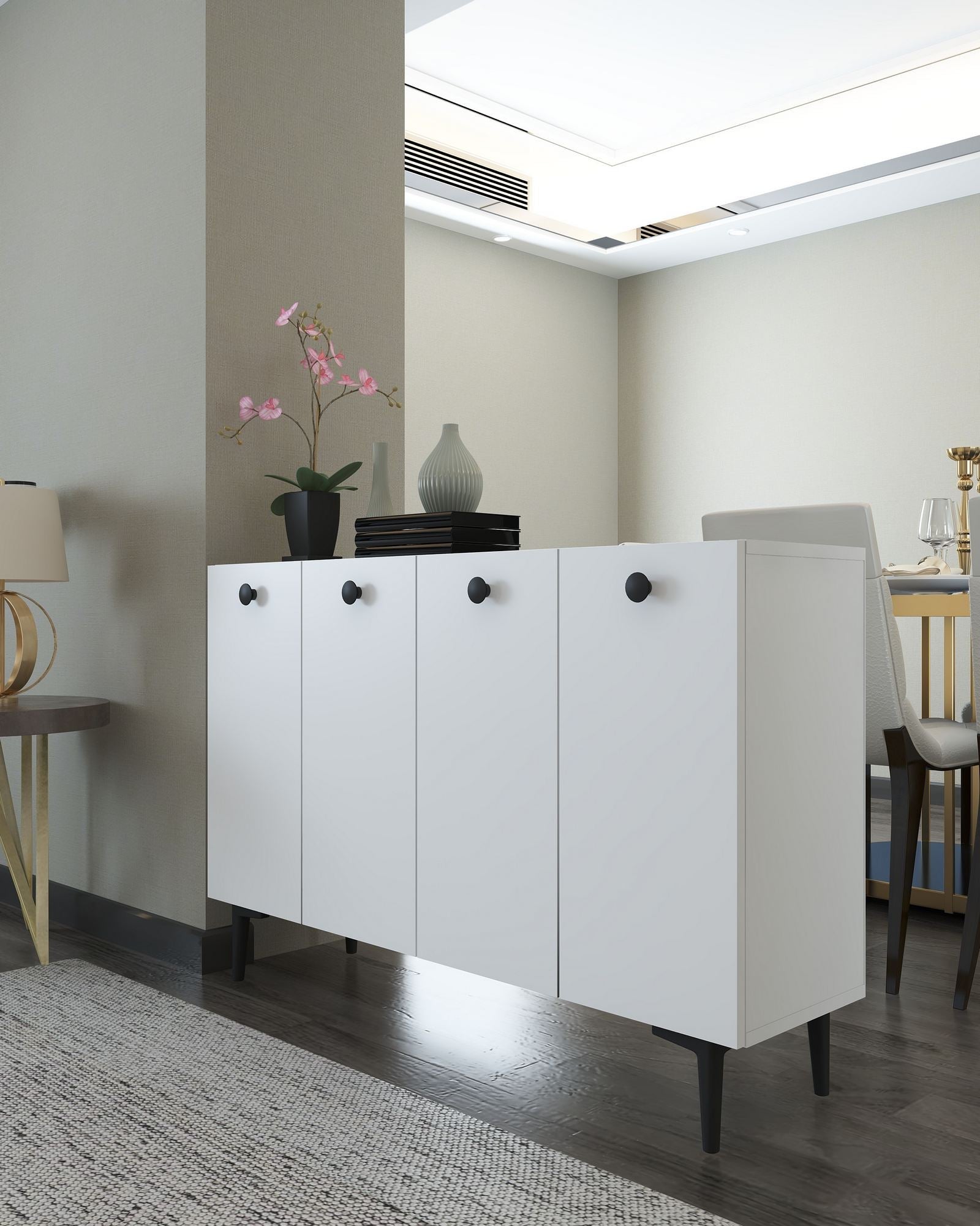 Buffet Betty - Blanc Noir | Leroy Merlin