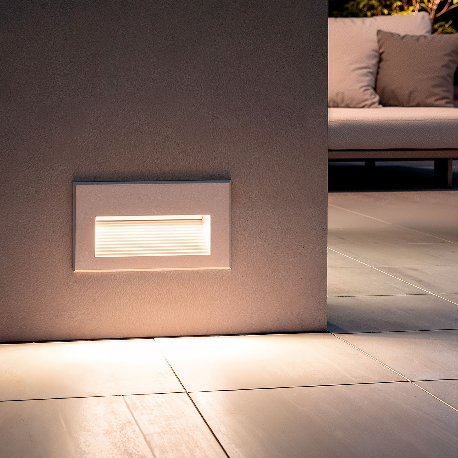 Balise Murale Extérieure LED 5W Encastrable Aluminium Olite Horizon ...