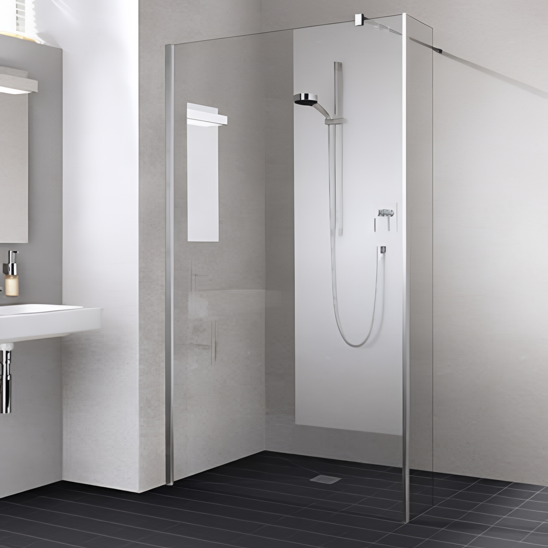 Paroi de douche walk-in-SHOWER largeur 30cm hauteur 200 cm profilé ...