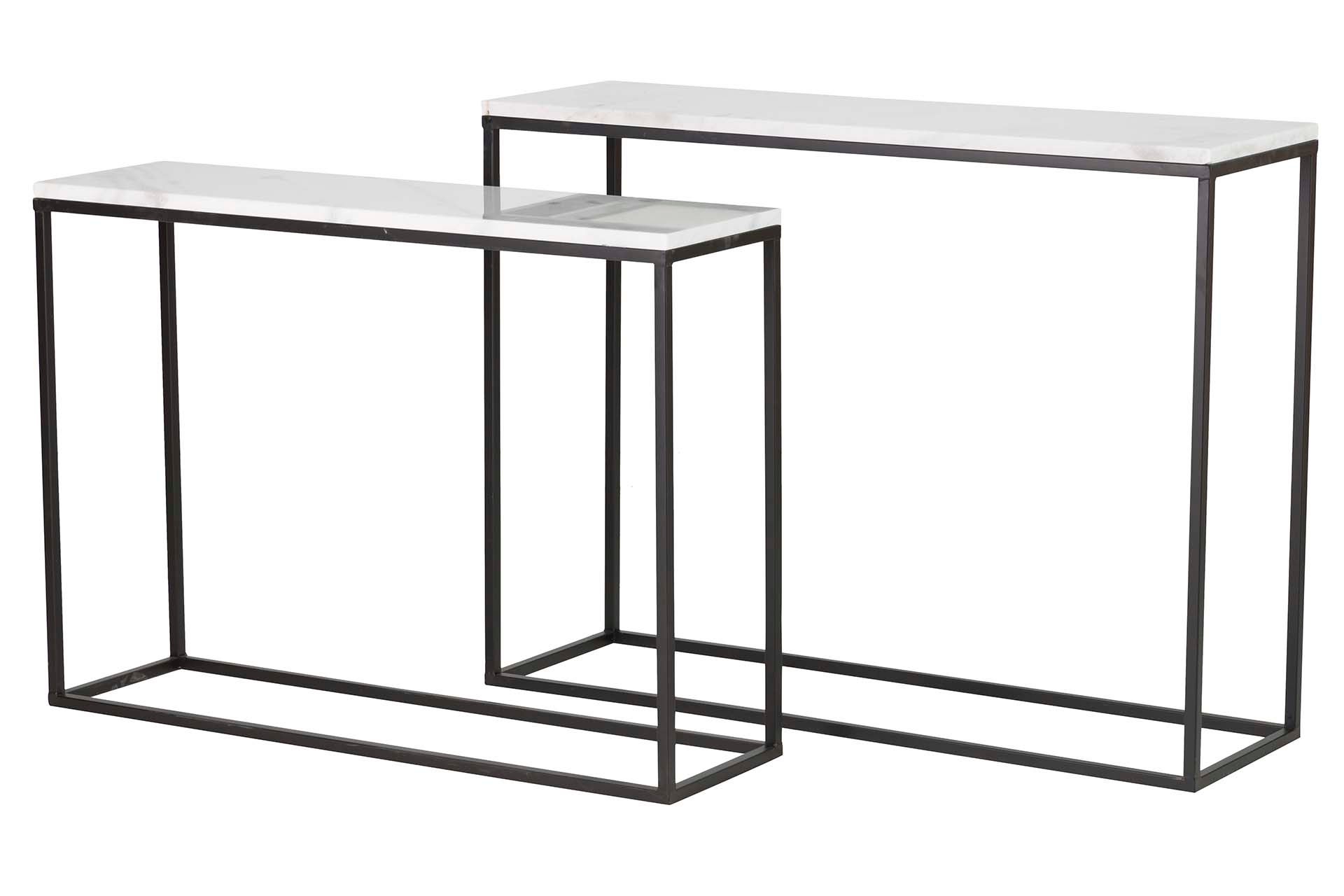 Set 2 Consolas Metal Marmol 100X30X75 91X26X66Cm | Leroy Merlin
