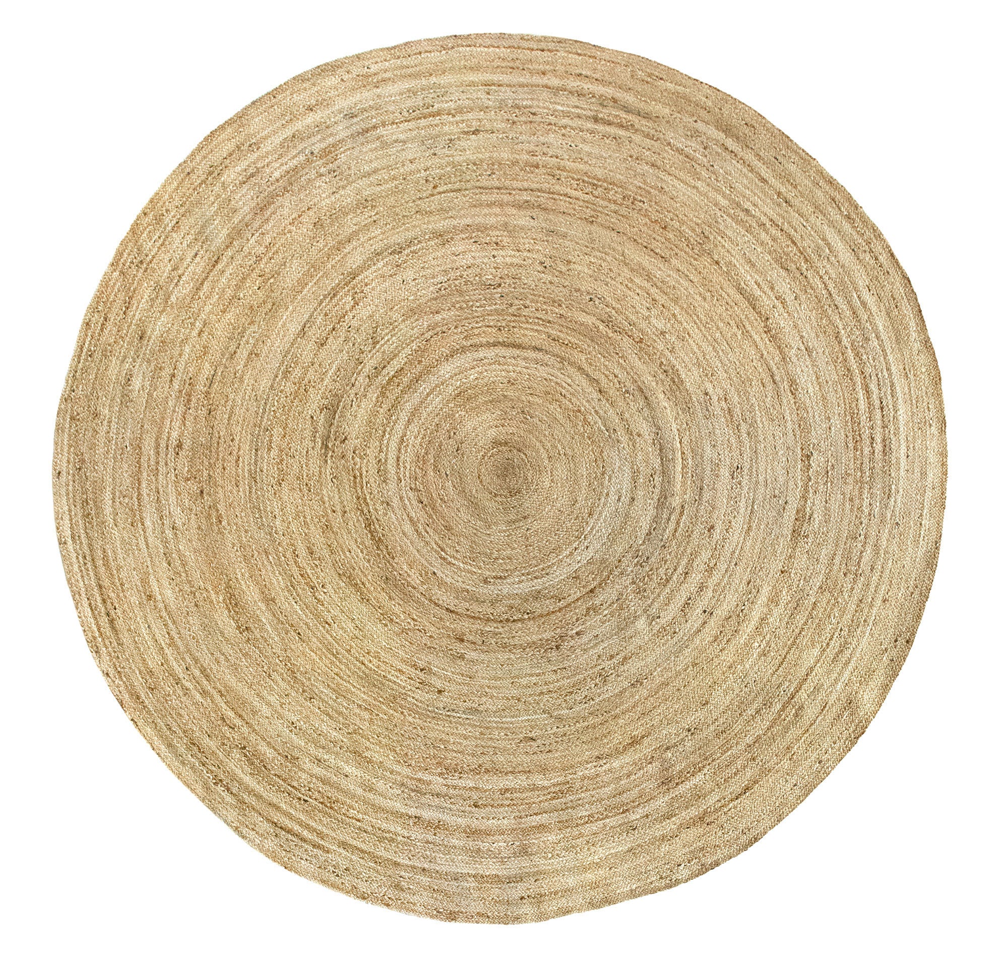Hamid - Grand tapis rond en jute ALHAMBRA 350x350cm - Pour salon, salle ...