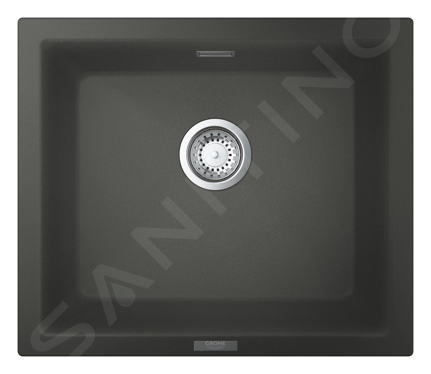 Grohe K700 Fregadero Bajo Encimera Cuarzo Granito Gris 457 x 406 ...