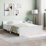Estructura De Cama Con Cabecero pie De Cama Blanco 120x200 Cm Leroy Estructura De Cama Con Cabecero pie De Cama Blanco 120x200 Cm Leroy