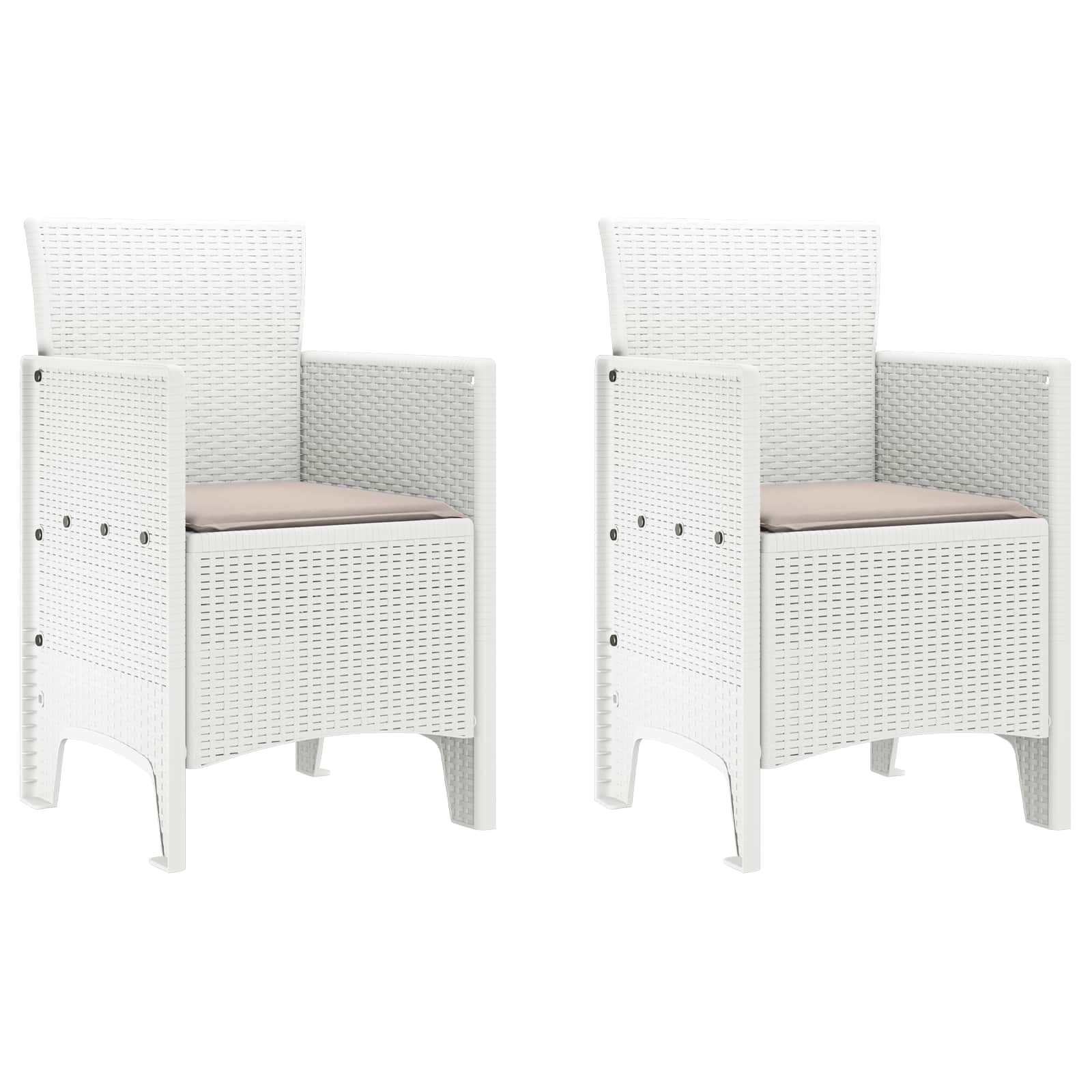 Maison Exclusive Silla De Jardín Con Cojín 2 Pcs 53 X 49 X 85 Cm