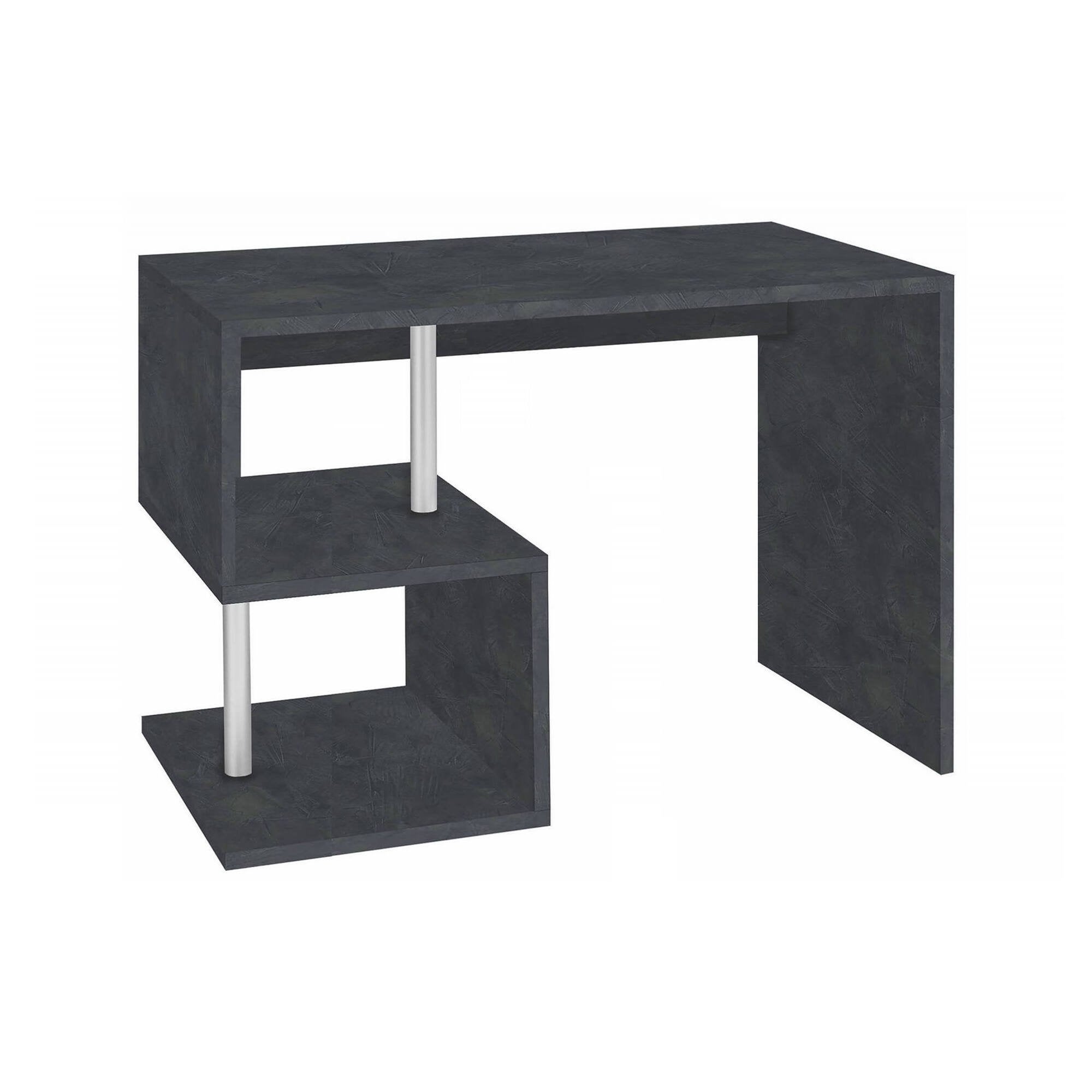 Bureau Made in Italy, 2 Étagères Modulables, Support pc, 100x50x78h cm ...